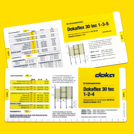 Doka Trger Abstand Tabelle