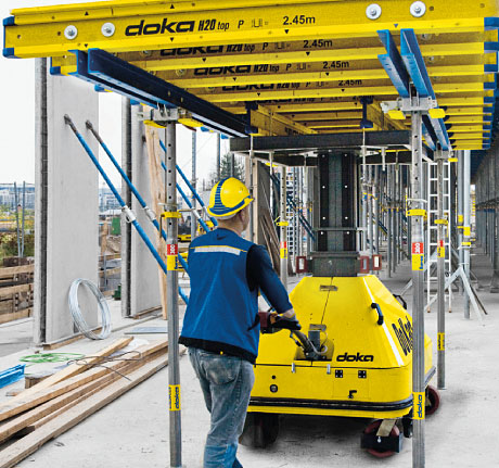 Shifting devices for tables - Doka