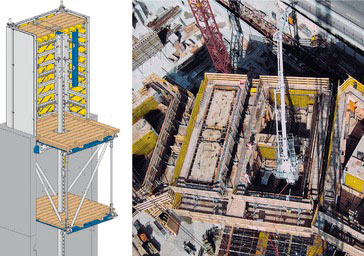 Automatic climbing formwork SKE plus - Doka