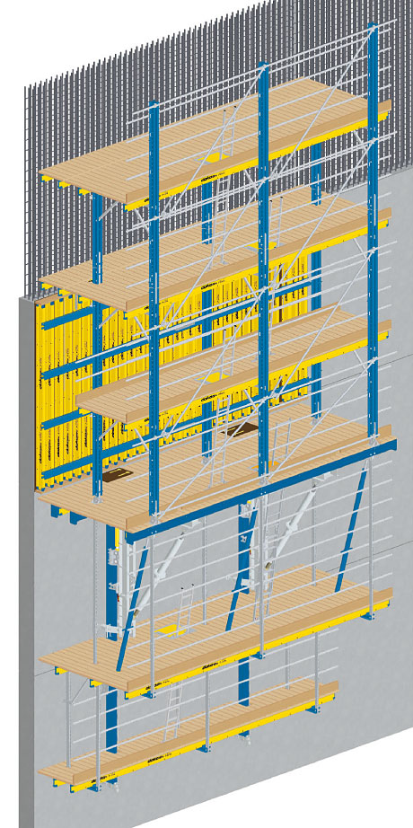 Automatic climbing formwork SKE plus - Doka
