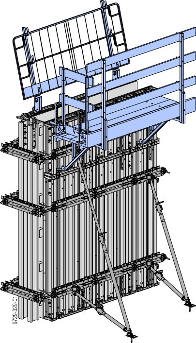 Pouring platforms with single brackets