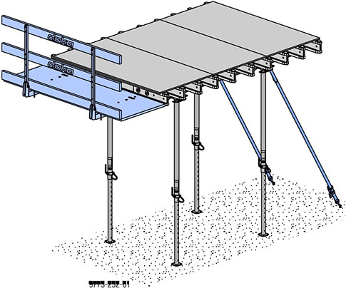 Tables around edges of slab
