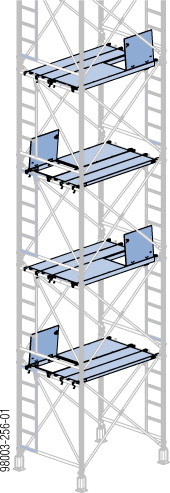 Assembling towers in the upright