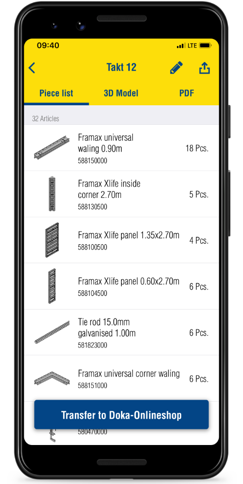 Easy Formwork Planner - Doka